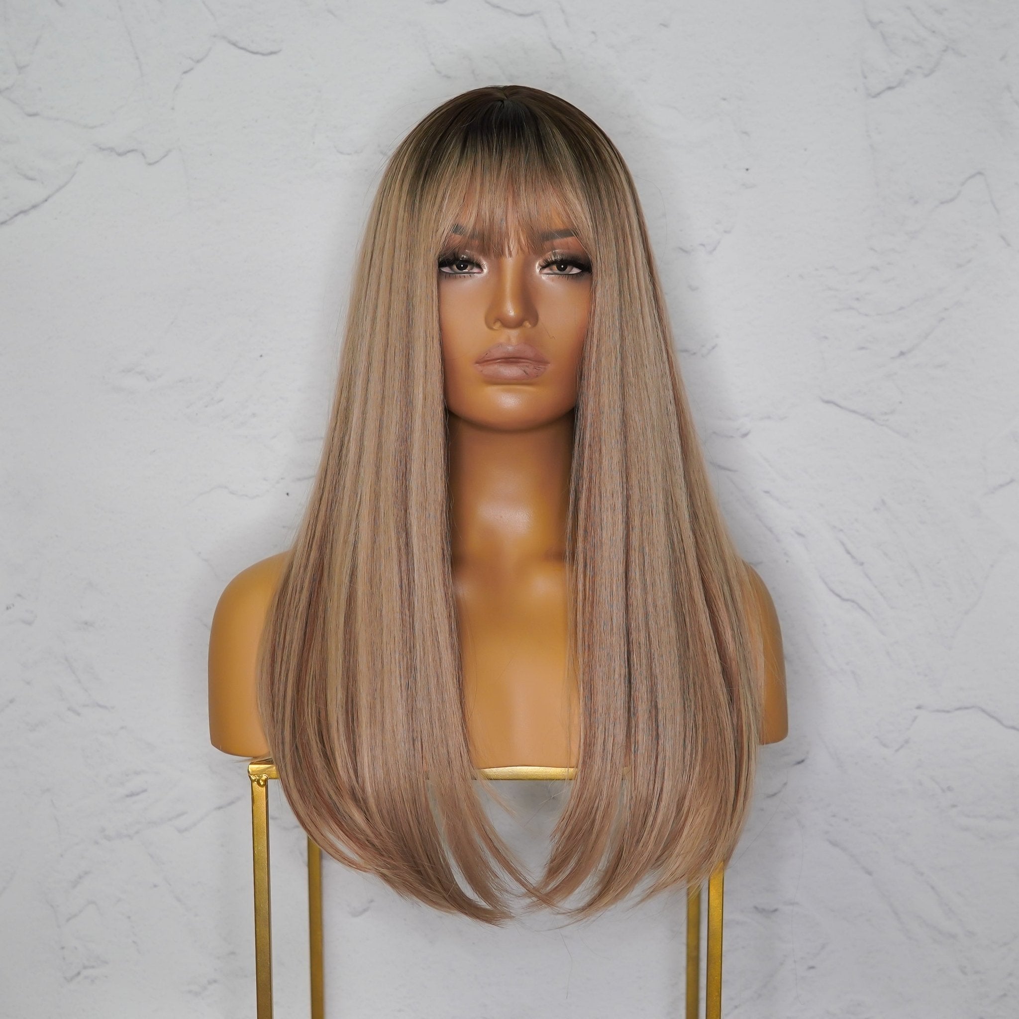 OAK Caramel Fringe Wig | Milk & Honey – Milk & Honey Wigs