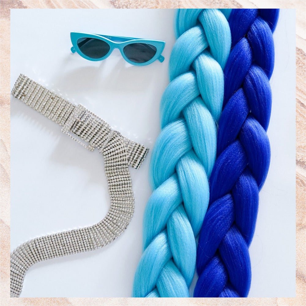 Blue braid hair store